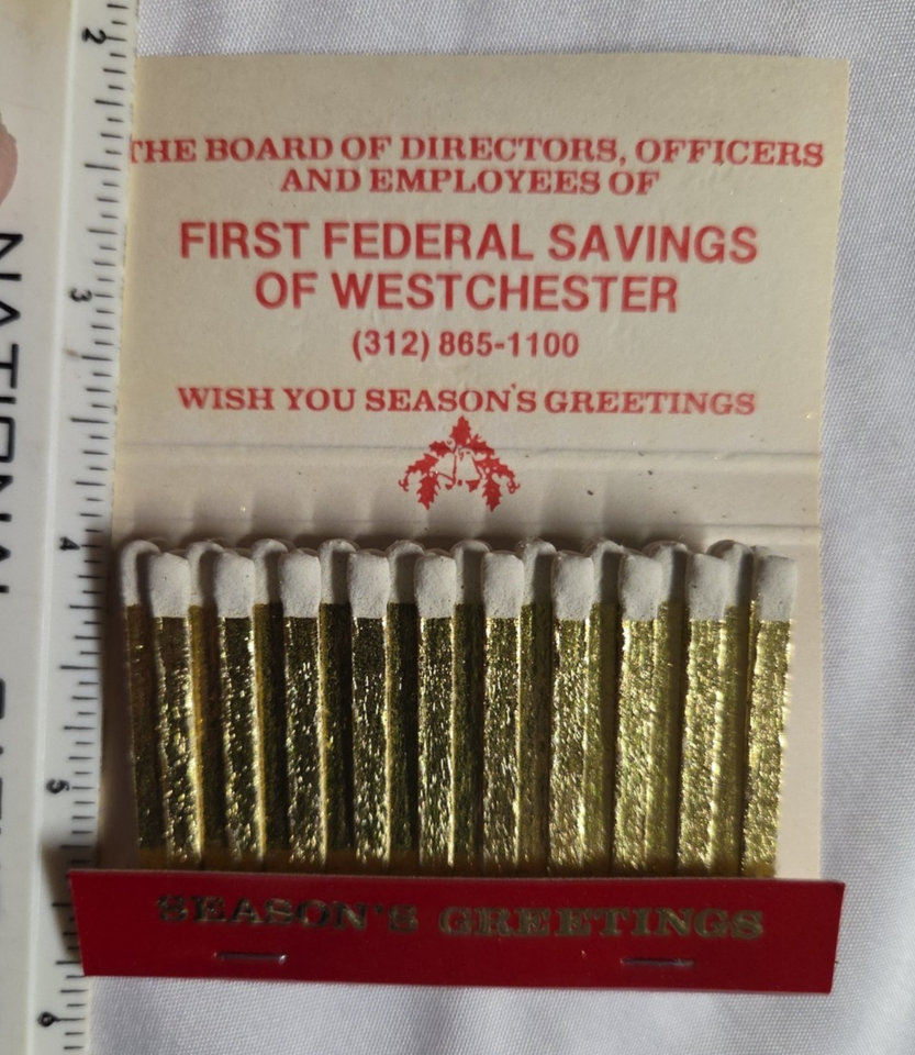 Holiday Match Books Seasons Greetings Partridge Glitter Matches Bank ...