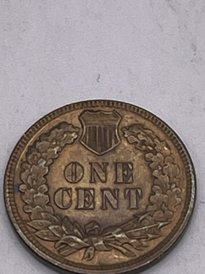 1890 Indian Head Penny Cent - AU Full Liberty 4-Diamonds Beautiful Coin ...