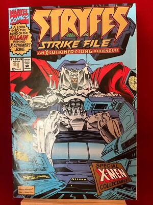 Stryfes Strike File #1 Comic Book 1993 Andy Kubert X-Men Marvel Comics ...