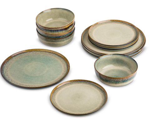 Yellowstone 12 Piece Ceramic Dinnerware Set, Kayce Collection | eBay