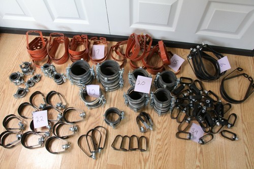 125 pc CTS Lot Plastic Coated Swivel Loop Ring Pipe Hangers 1/2" 2" 3 ...