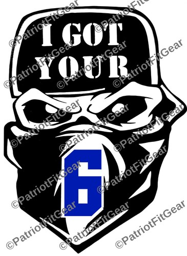 I Got Your Six,Flag,Law Enforcement,The Thin Blue Line,Stickers,Vinyl ...