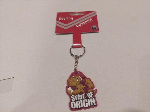 Queensland Maroons State Of Origin Rugby League Rubber Key Ring QLD NRL ...