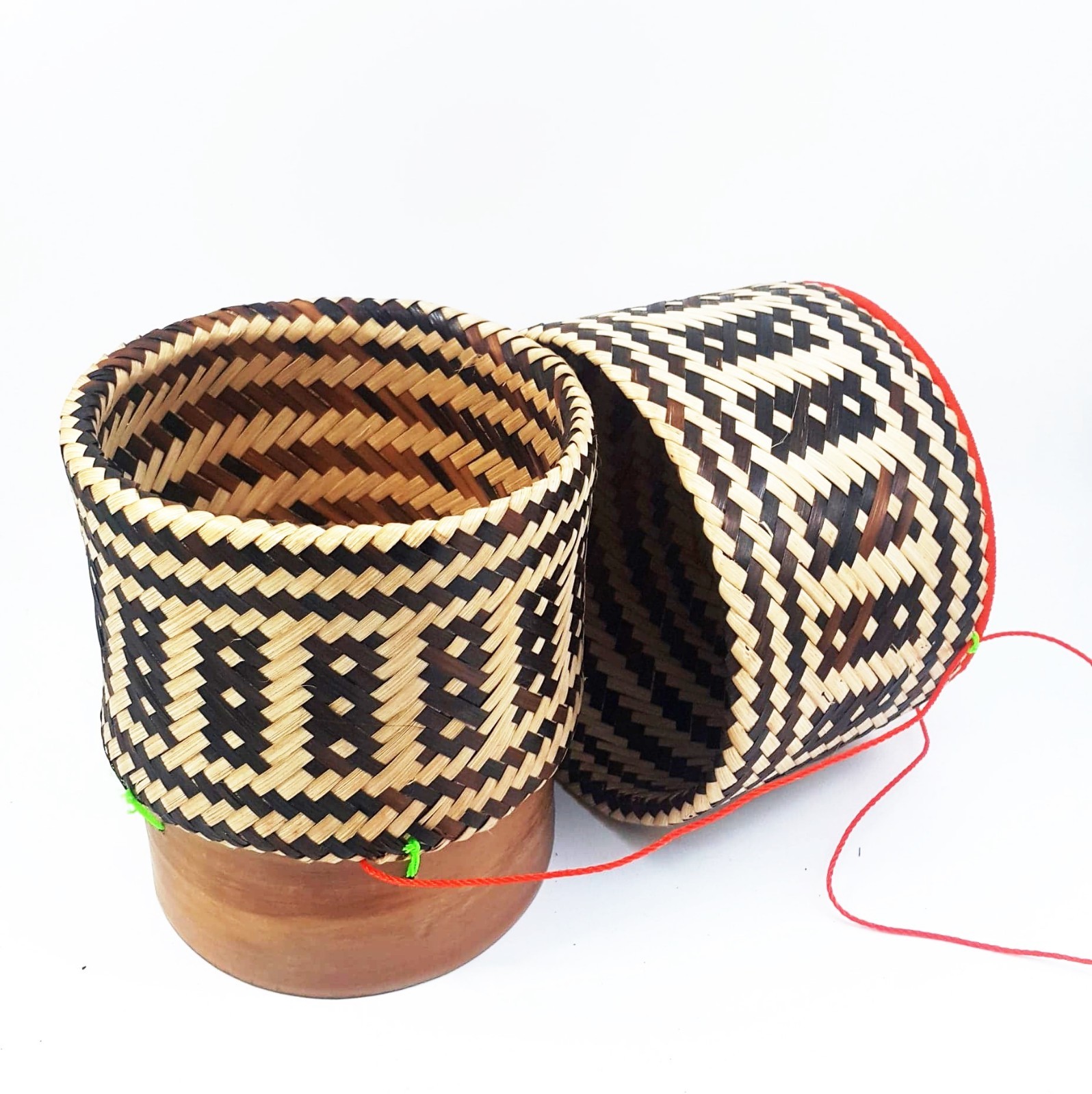 Thai Lao Sticky Rice Bamboo Basket Steamer Storage Steam Weaving ...