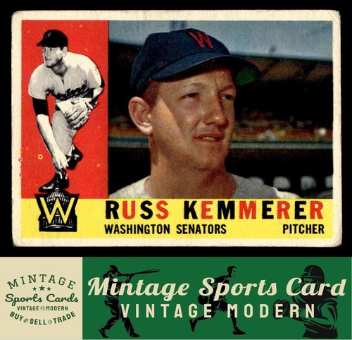 1960 Topps - Russ Kemmerer - #362 Washington Senators | eBay