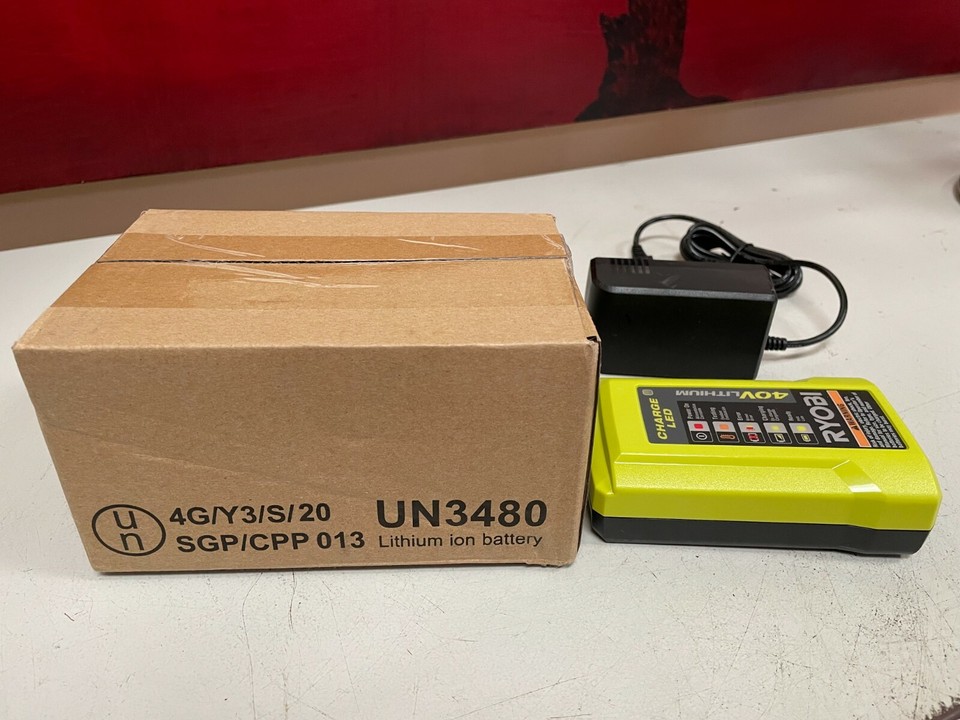 Ryobi 40V 4Ah OP40404 Lithium Battery with Fuel Gauge and Charger ...
