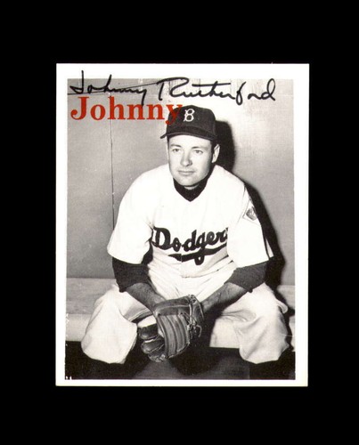 Johnny Rutherford Signed 1974 TCMA 1952 Dodgers Brooklyn Dodgers ...