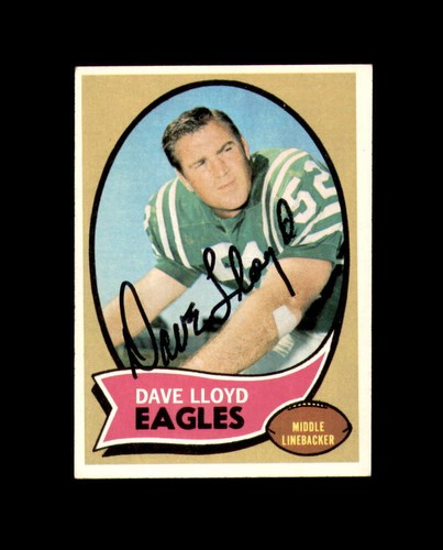 Dave Lloyd Signed Original 1970 Topps Philadelphia Eagles Autograph | eBay