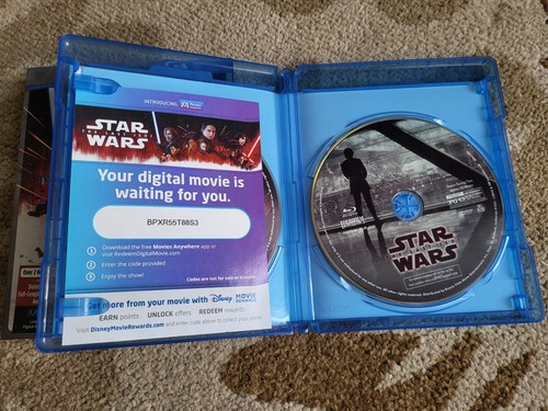 STAR WARS THE LAST JEDI 2018 BLU-RAY MARK HAMILL DAISY RIDLEY LIKE NEW ...