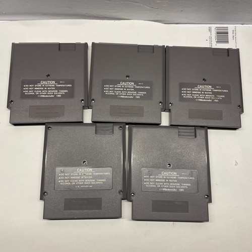 Nintendo NES Lot Of 5 Games- hoops Football Track/field Skyhawk Bases ...