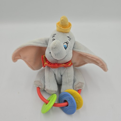Disney Baby Dumbo The Elephant Plush Rattle Soft Toy Small Stuffed ...