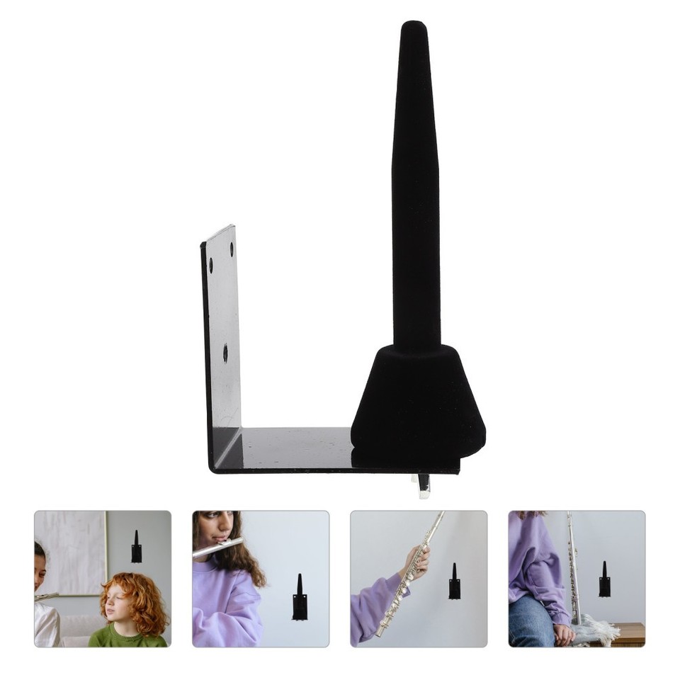 1 Set Wall-mounted Flute Rack Dual-use Flute Clarinet Holder Instrument ...