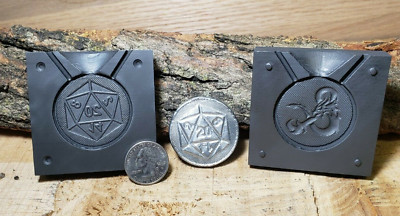 Graphite coin mold - Cast a D20 and & Dragon coin! | eBay