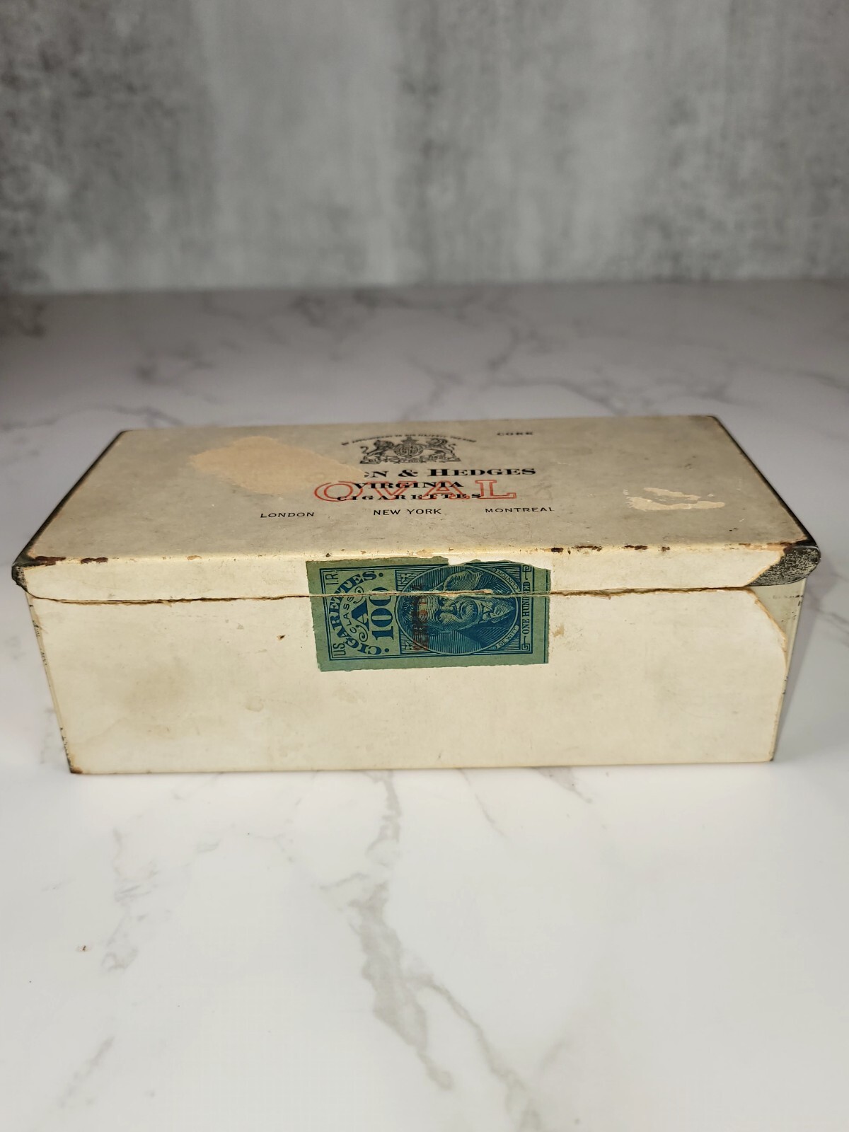 Vintage Benson and Hedges Cork Virginia Oval Cigarettes Tin Empty 6"x3 ...