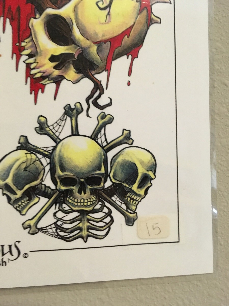 Neo Traditional Skull Tattoo Flash