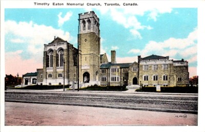 Postcard Timothy Eaton Memorial Church Toronto Canada White Border | eBay