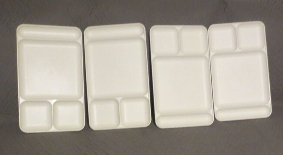 TUPPERWARE- Set of 4- Picnic/ Dinner/ TV Trays- almond/ off white color ...