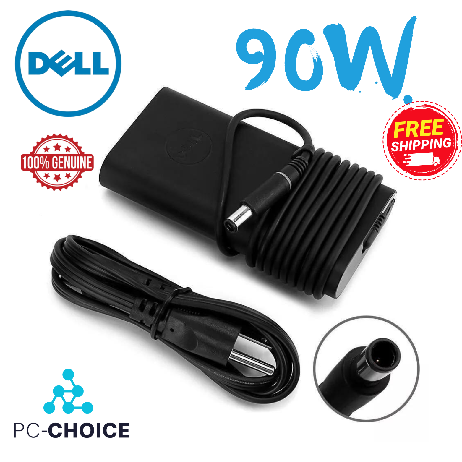 Original Dell Latitude 5480 5580 7280 7480 7490 90W AC Adapter Charger ...