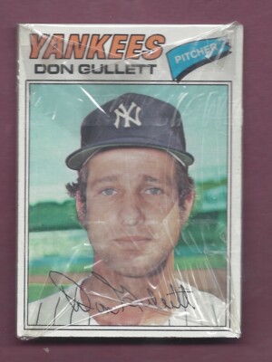 1977 TOPPS BURGER KING YANKEES SEALED CELLO WITH DON GULLETT SHOWING ...