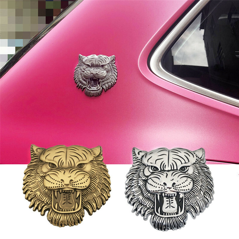 1x Metal Tiger Face Logo Emblem Retro Badge 3D Motorcycle Accessories ...