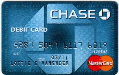 Chase Bank Check Card Debit Visa - Un-Signed - Vintage Expired 03-11 | eBay
