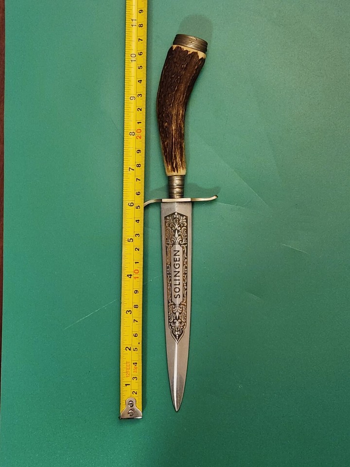 Beautiful Vintage Rostfrei Solingen Knife Antler Handle 10.5" L | eBay
