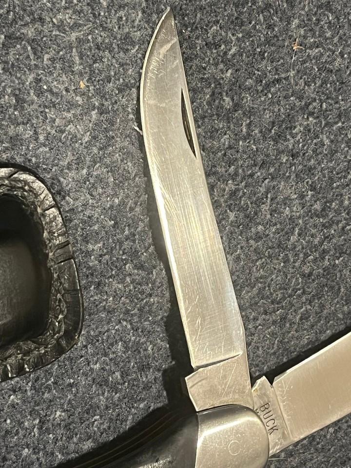 Buck Knife 103 1 Line skinner, Mark McCoun ATS-34 Stag & Buck 317 ...