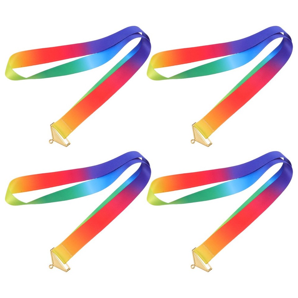 4pcs Honor Award Medal Ribbon Lanyard - Medal Neck Straps With Metal ...