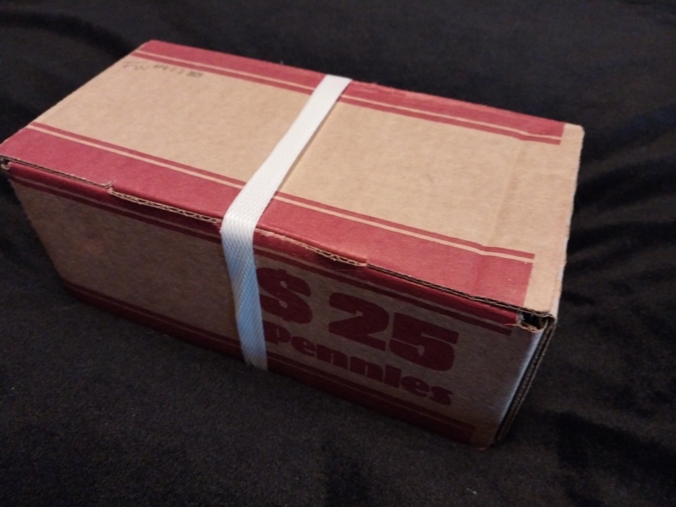 Sealed Bank Box of Circulated Pennies. Find Wheats, Errors, Varieties ...