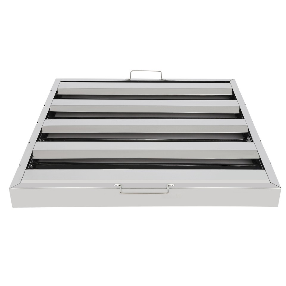 6PCS Commercial Hood Filters Stainless Steel 4 Grooves Range for ...