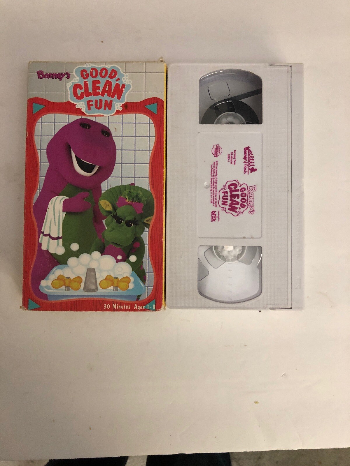 Barney Good Clean Fun(VHS 1998)TESTED-RARE VINTAGE COLLECTIBLE-SHIPS N ...