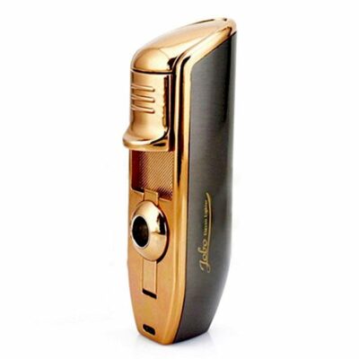 JOBON Classic Triple Torch Flame Cigarette Cigar Lighter with Cigar ...