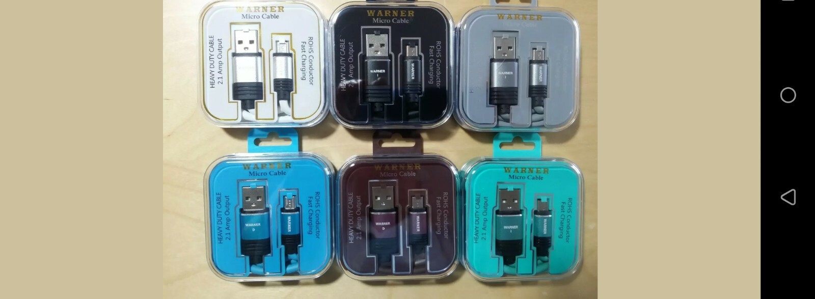 Android charger: WARNER Samsung Cell Phone Android Charger Micro Cable ...