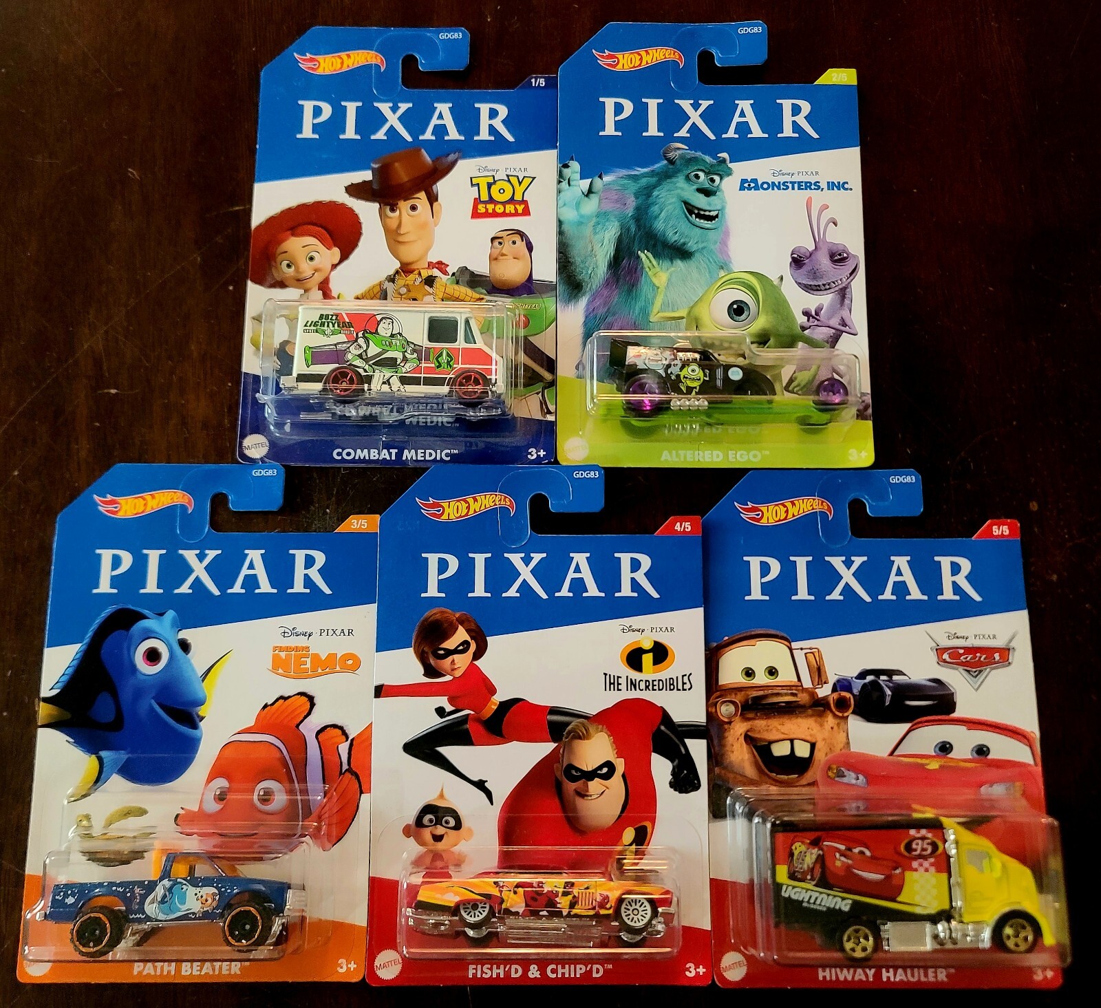 Hot Wheels 2020 Disney Pixar Set CARS Monsters Inc Toy Story Nemo ...