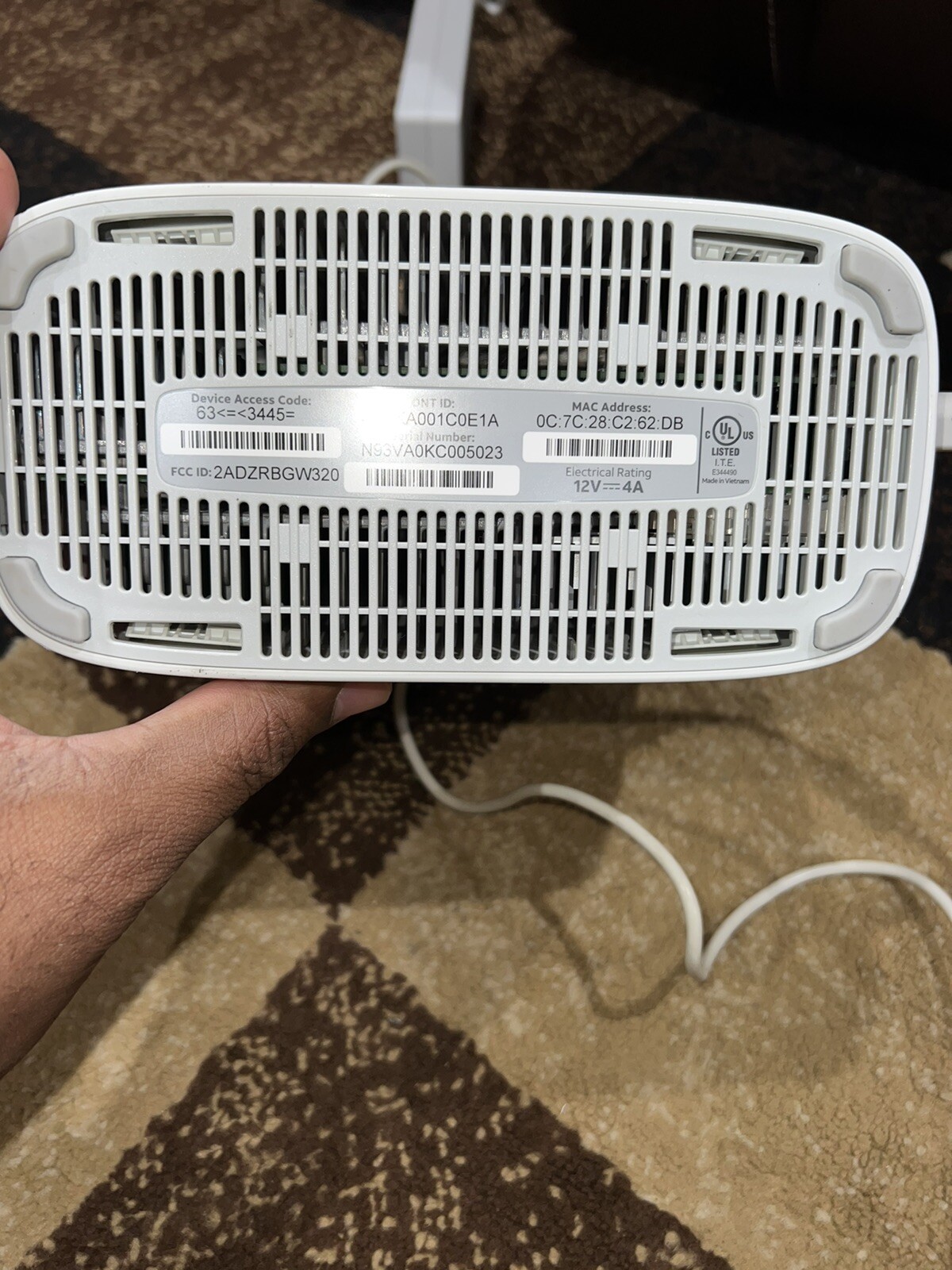 AT&T Broadband BGW320-505 WiFi Modem Router NOT SURE IF LINKED W ...