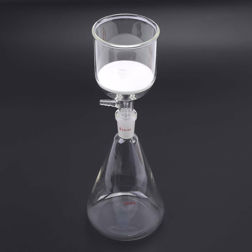 Glass Vaccum Suction Filter Filtration Kit 350ml Funnel & 1000mL Flask ...