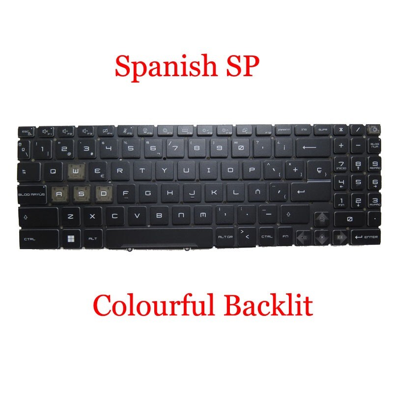 Laptop RGB Backlit Keyboard For MSI NSK-FG0JBN 0S 9Z.NK1BN.J0S ...