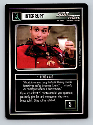 Star Trek CCG Interrupt Lemon-Aid Q-Continuum Black Boarder Card STNG ...