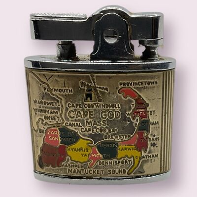 Vintage Atlas-Lite Automatic Mini Lighter Cape Cod Front Rear Design ...