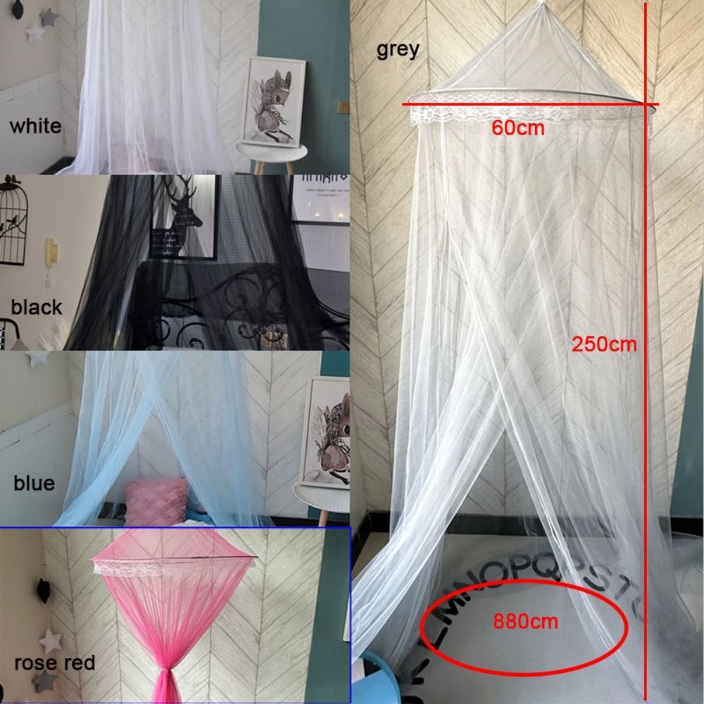Princess Style Bed Canopy Netting Canopy Bed Tent Dome Mosquito Net ...