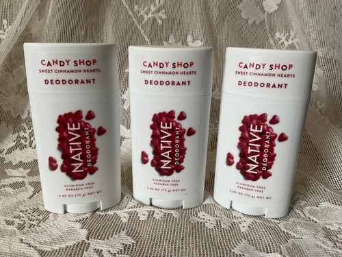 NATIVE Candy Shop Deodorant Sweet Cinnamon Hearts Aluminum Free 2.65 oz ...