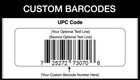 UPC Barcode Labels CUSTOMIZABLE 2.5 x 1 inch Perforated Barcode Label ...