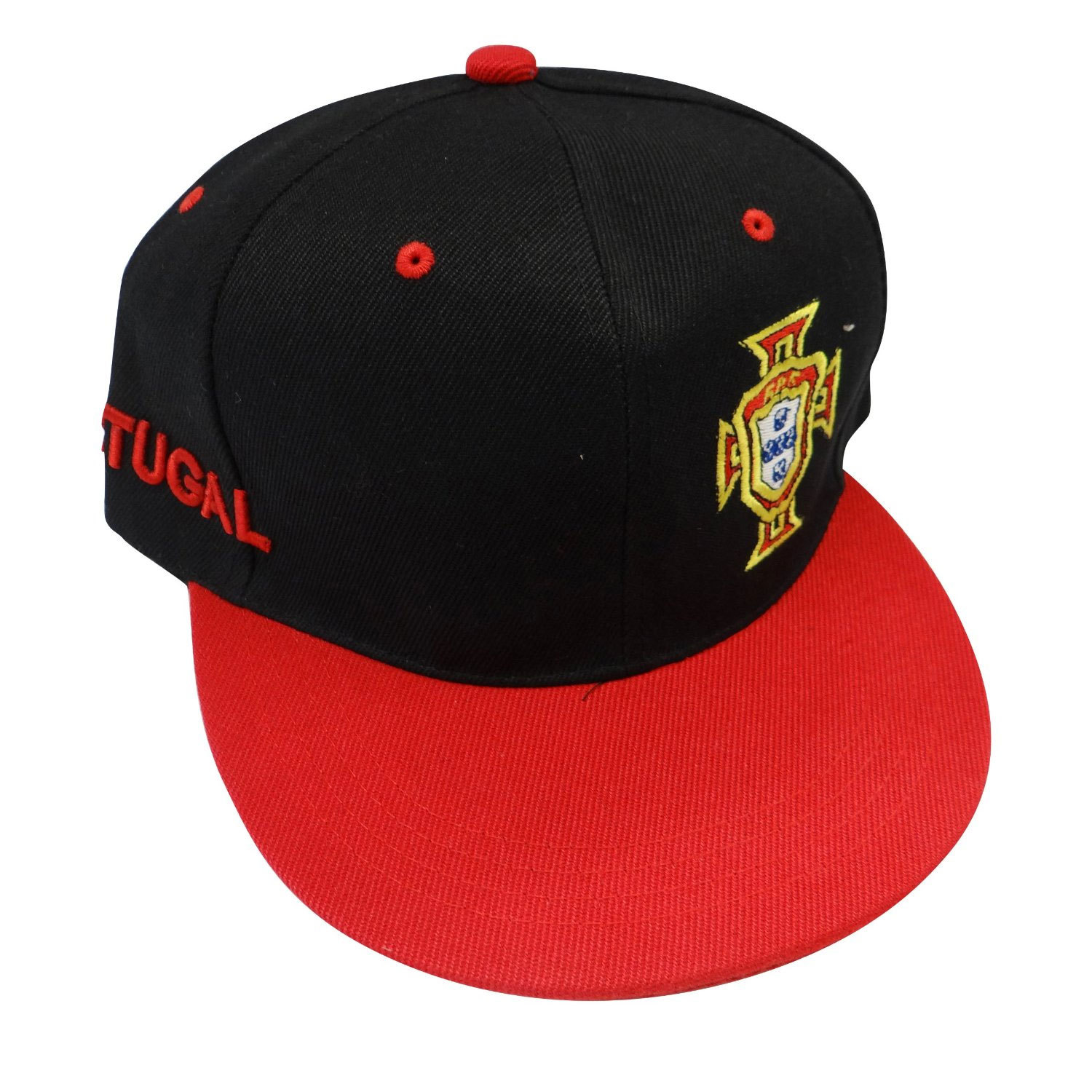 PORTUGAL BLACK RED FPF LOGO FIFA SOCCER WORLD CUP HIP HOP HAT CAP ...