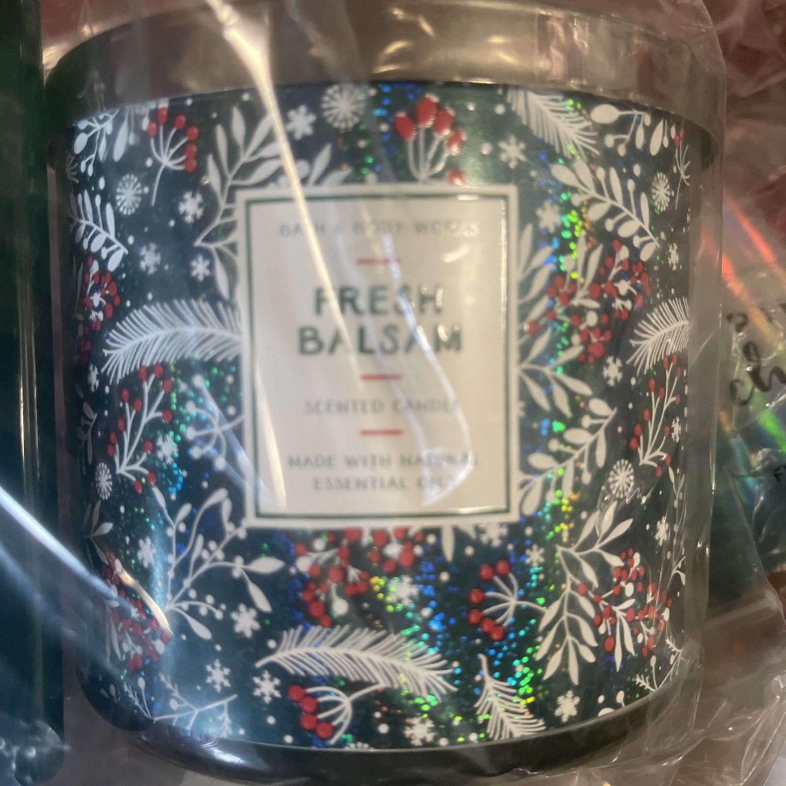 Bath & Body Works Gift Set fresh balsam 3 Wick Candle and Foaming Hand ...