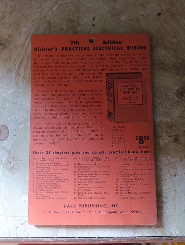 29th Edition Wiring Simplified By HP Richter Published In 1971 | eBay