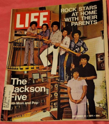 LIFE Magazine 9/24/1971 "Rock Stars at home with their Parents" Jackson ...