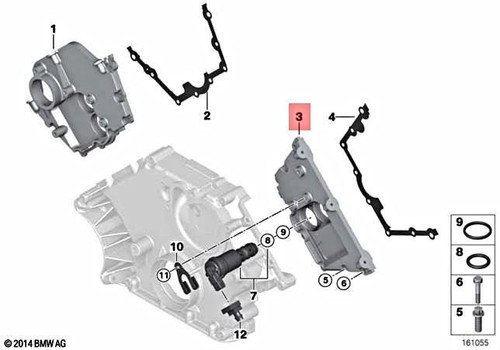 Genuine BMW E53 E60 E60N E61 E61N E63 Timing Case Cover Top OEM ...