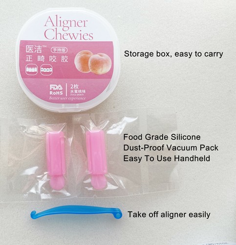 Pink Aligner Chewies Tray Seaters Brace Take off Retriever Storage ...