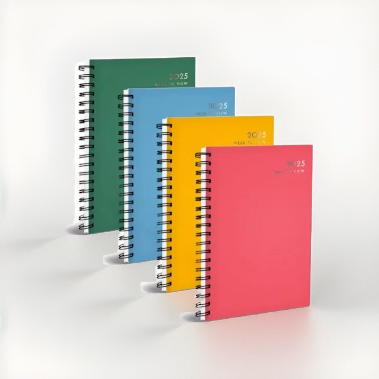 2025 A5 Pastel Spiral Bound Week To View Diary Planner Organiser Hard ...