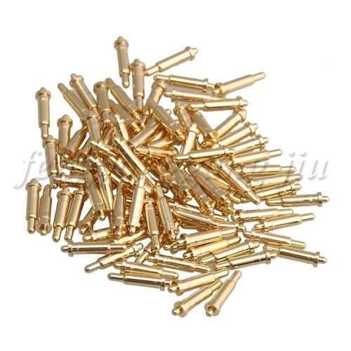 100 x Spring Probes Testing Pins Copper Golden for Electric Connection ...